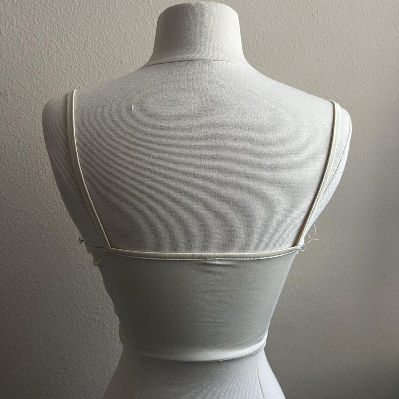 Pastel Yellow Cropped Laced Trim Tank Top | Size:... - Depop