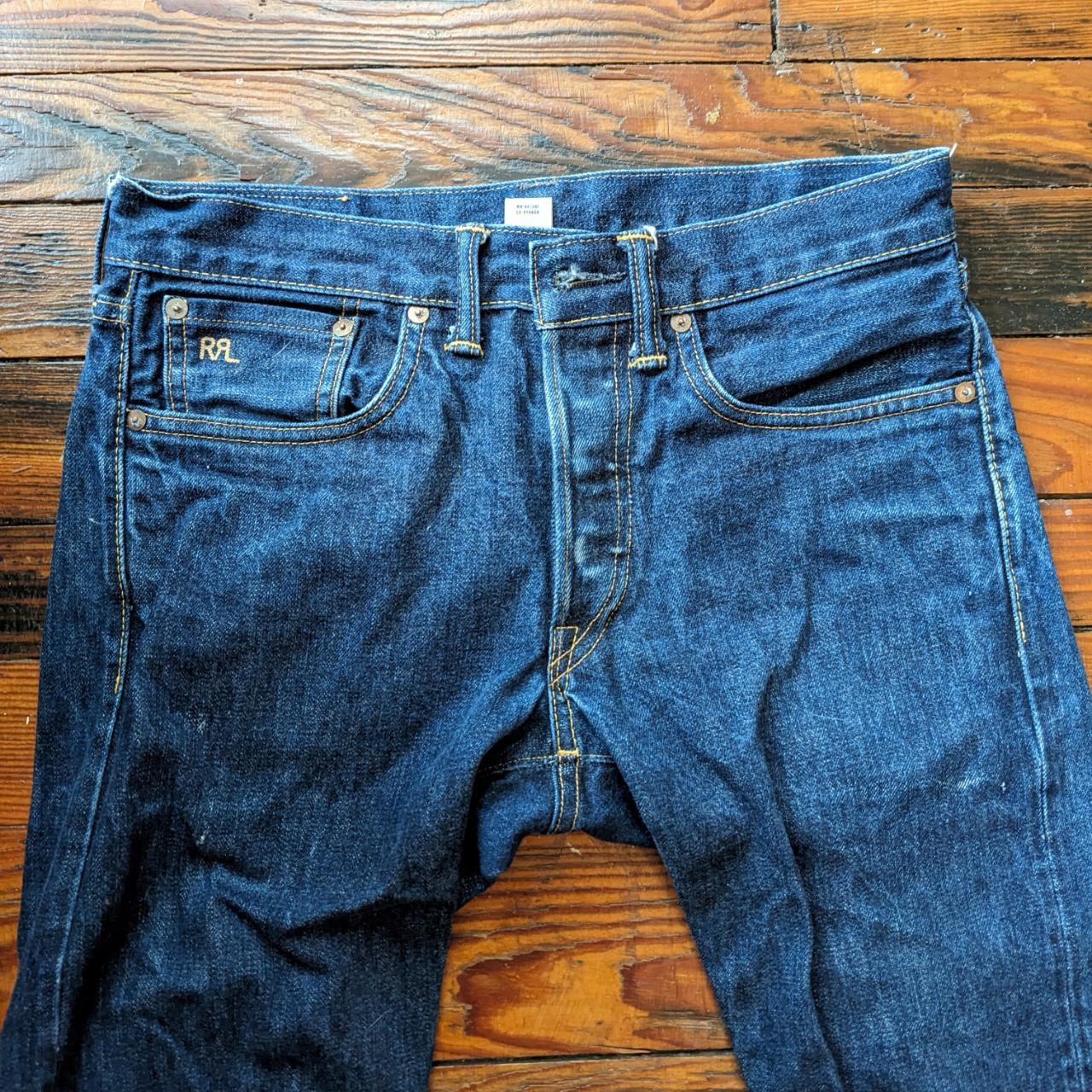 RRL by Ralph Lauren Men's Navy Jeans | Depop
