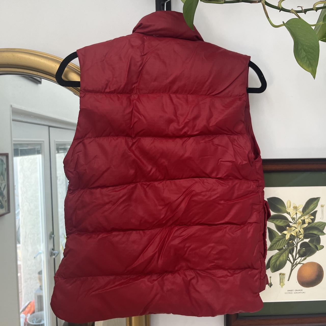 1990s Camp Gilet - a super cool, oversized red gilet... - Depop
