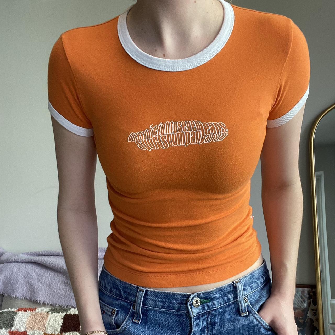 Bossini baby tee ️ Details: Tangerine cotton... - Depop
