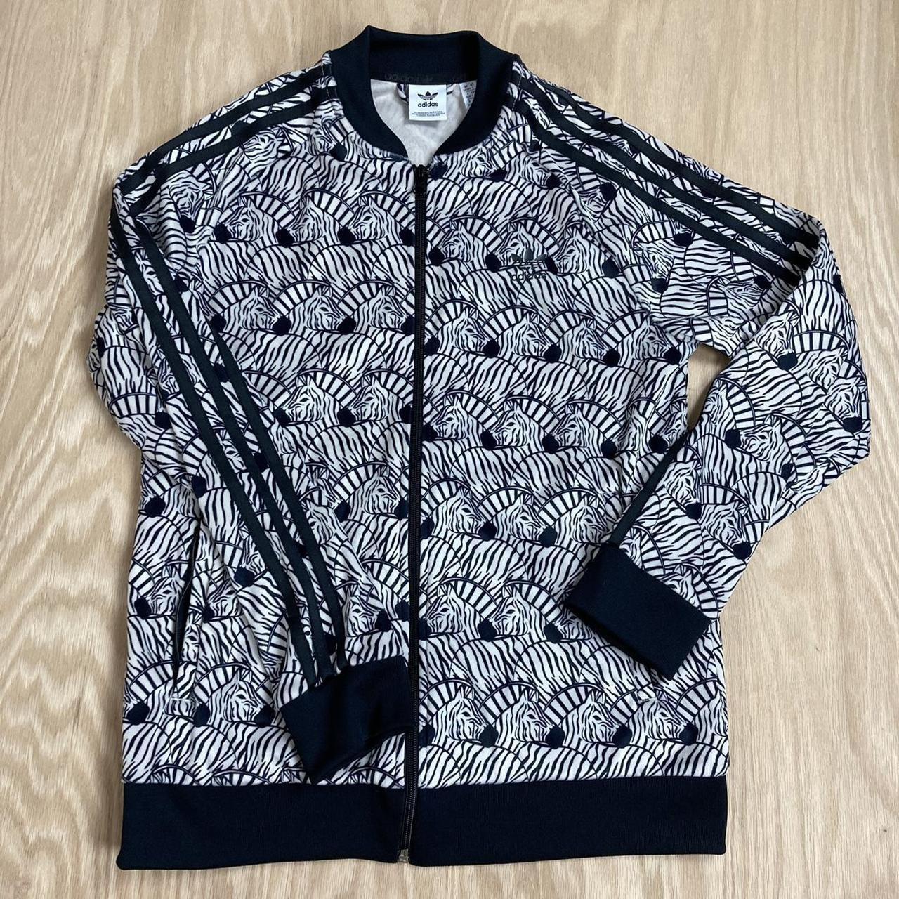 Adidas Black and White Jacket | Depop