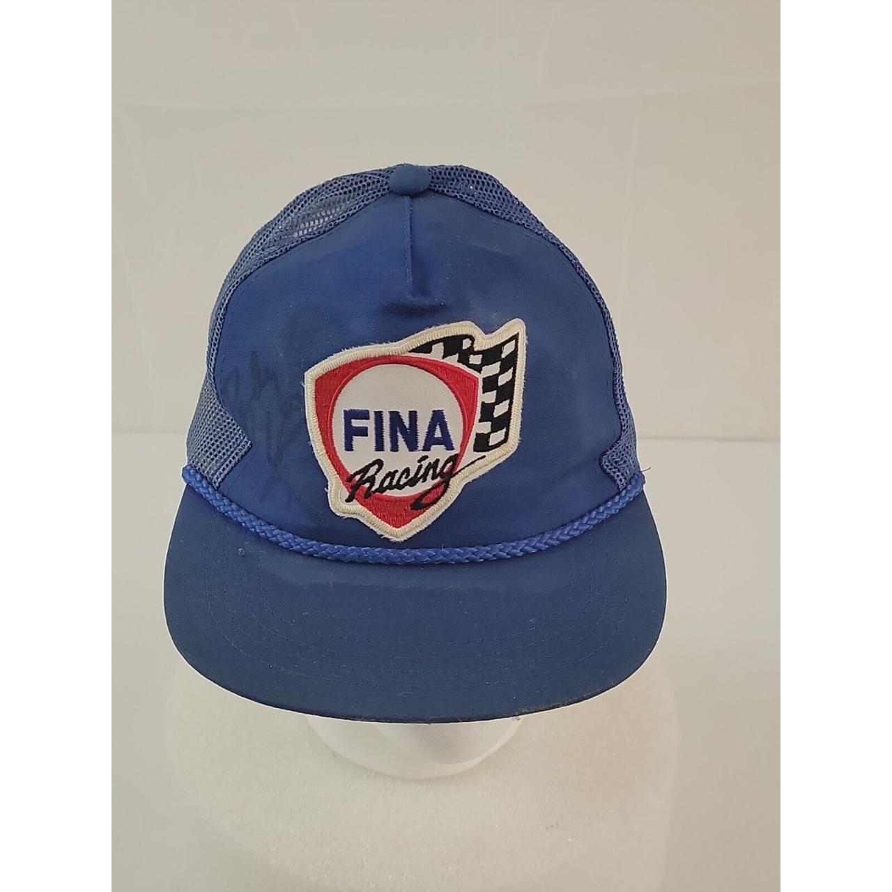 Vintage FINA Racing Patch Mesh Snapback Trucker Hat... - Depop