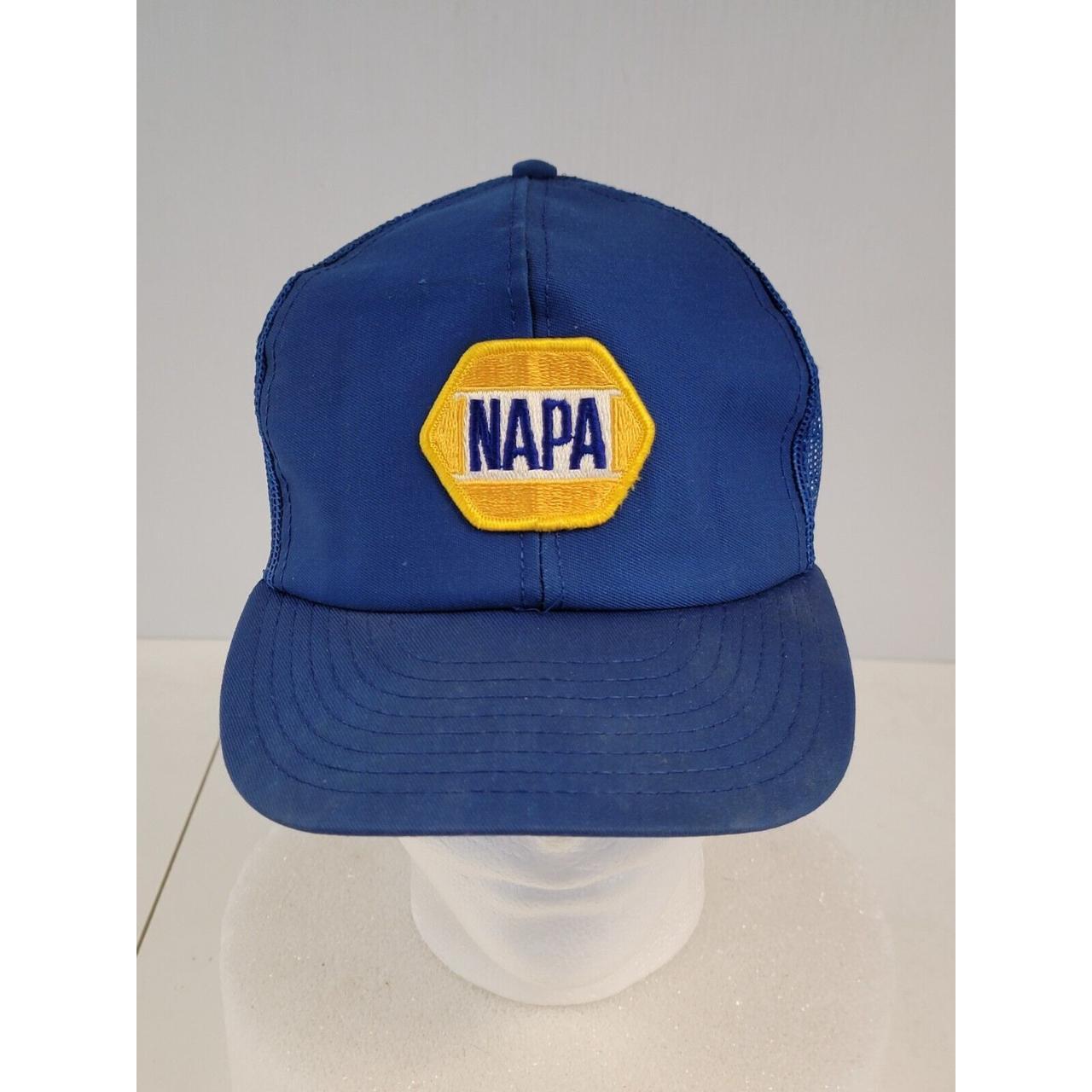 Vintage Napa Trucker Hat Mesh Back Snap Back Yellow... - Depop