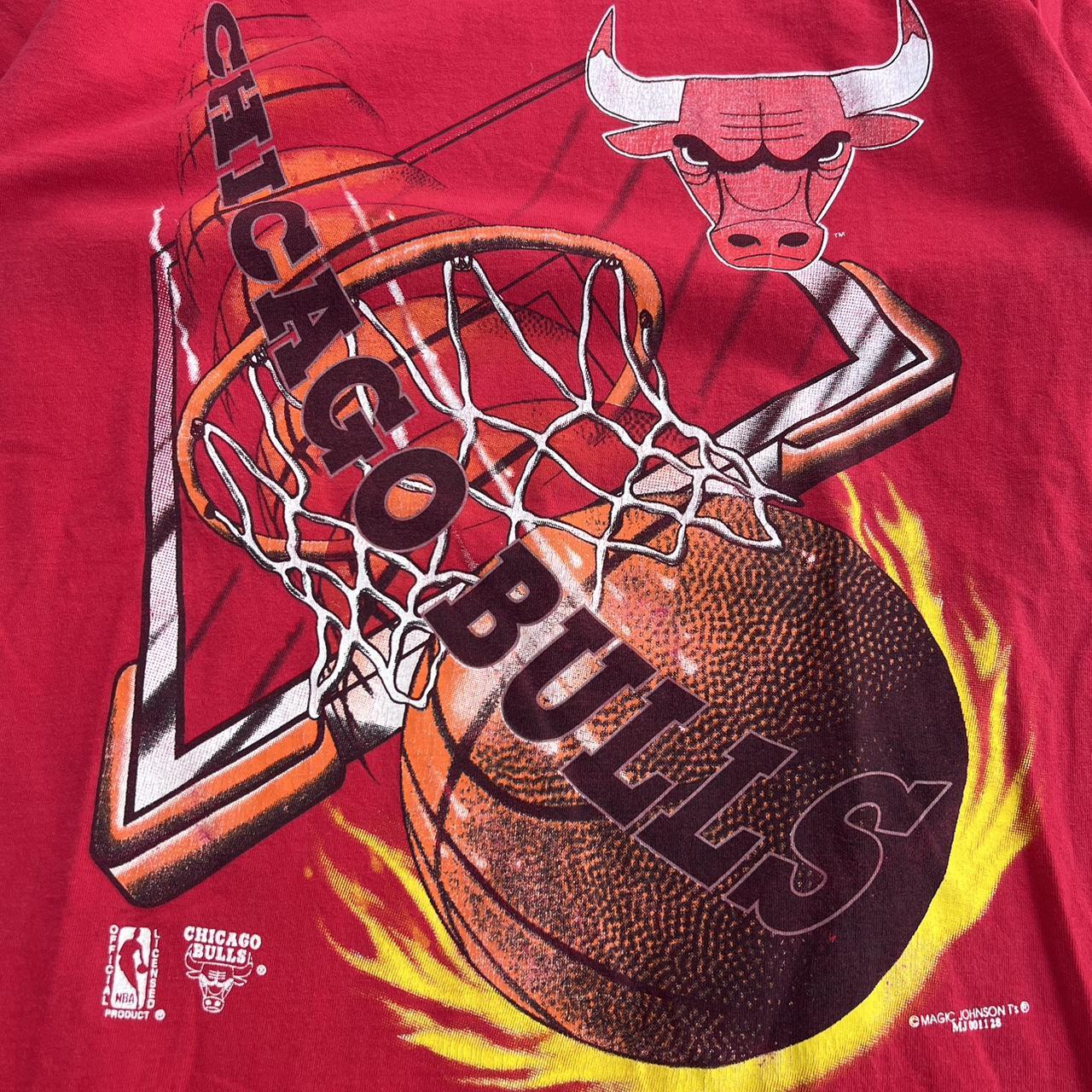 Vintage magic Johnson Chicago bulls shirt size Large... - Depop
