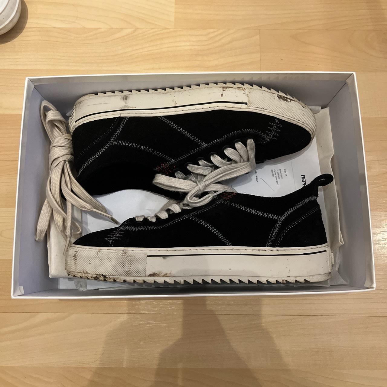 Represent alpha low, black suede Size uk 7.5... - Depop