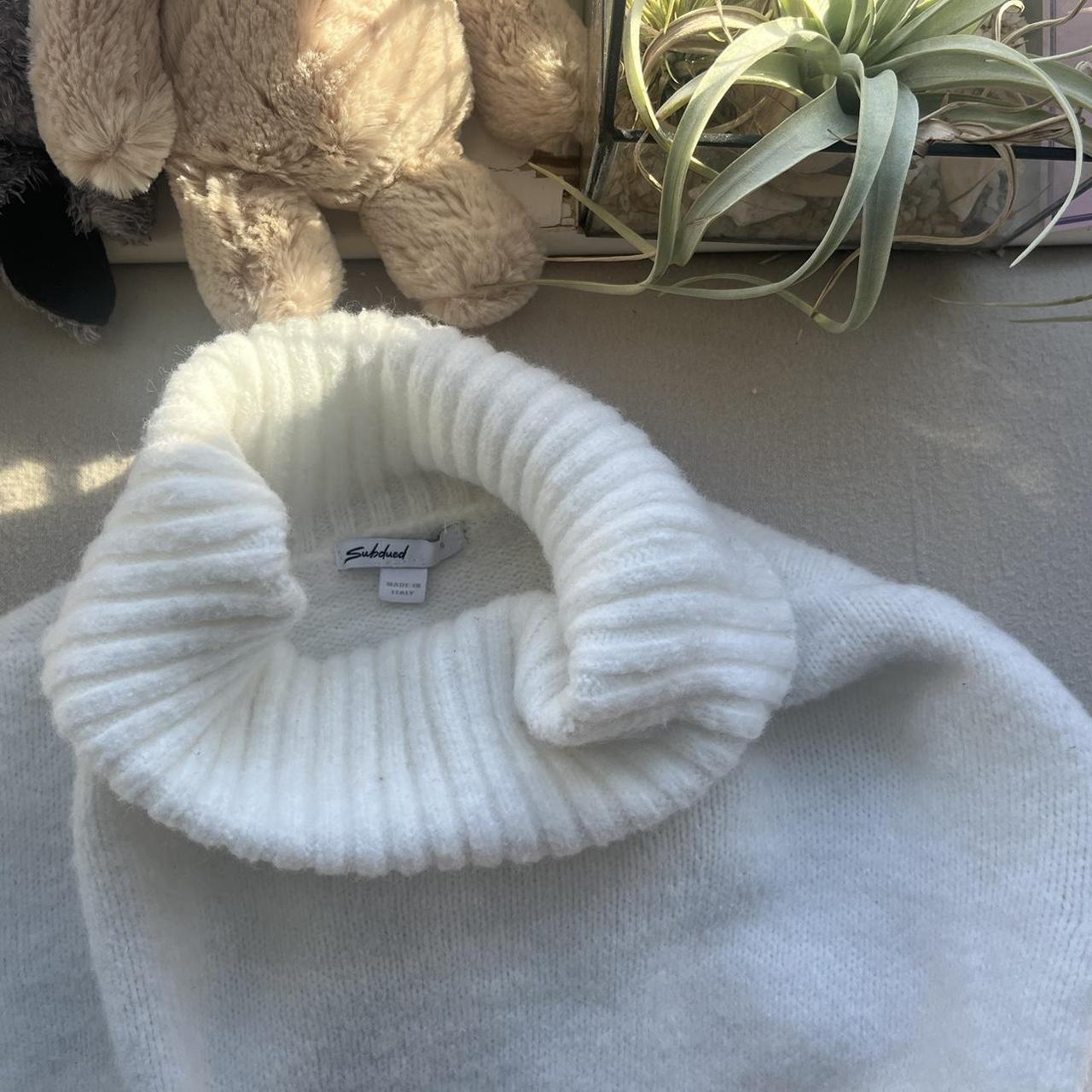 subdued white cropped turtleneck perfect condition... - Depop