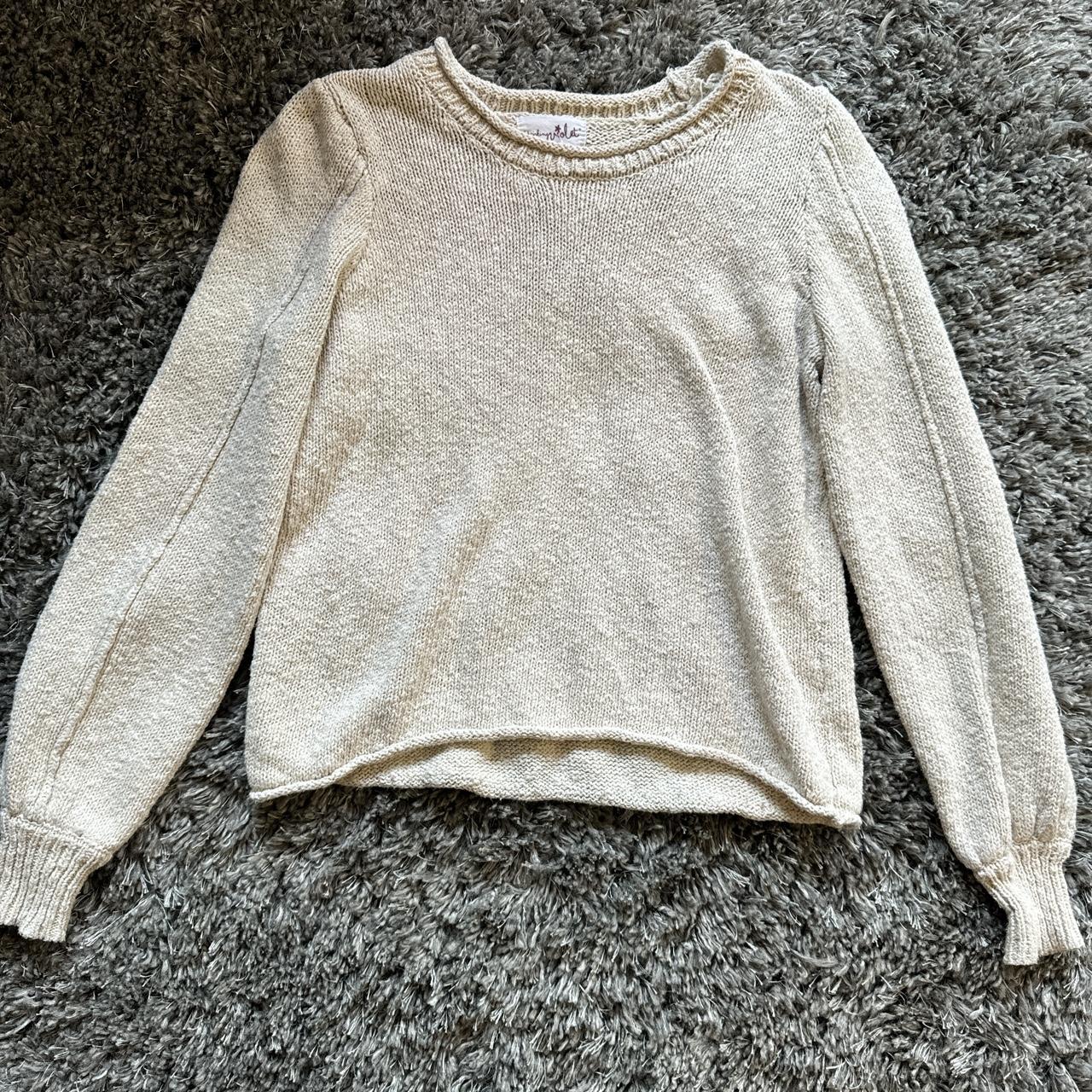 Cream colored crewneck knit sweater🤍🍂🎄 #winter... - Depop