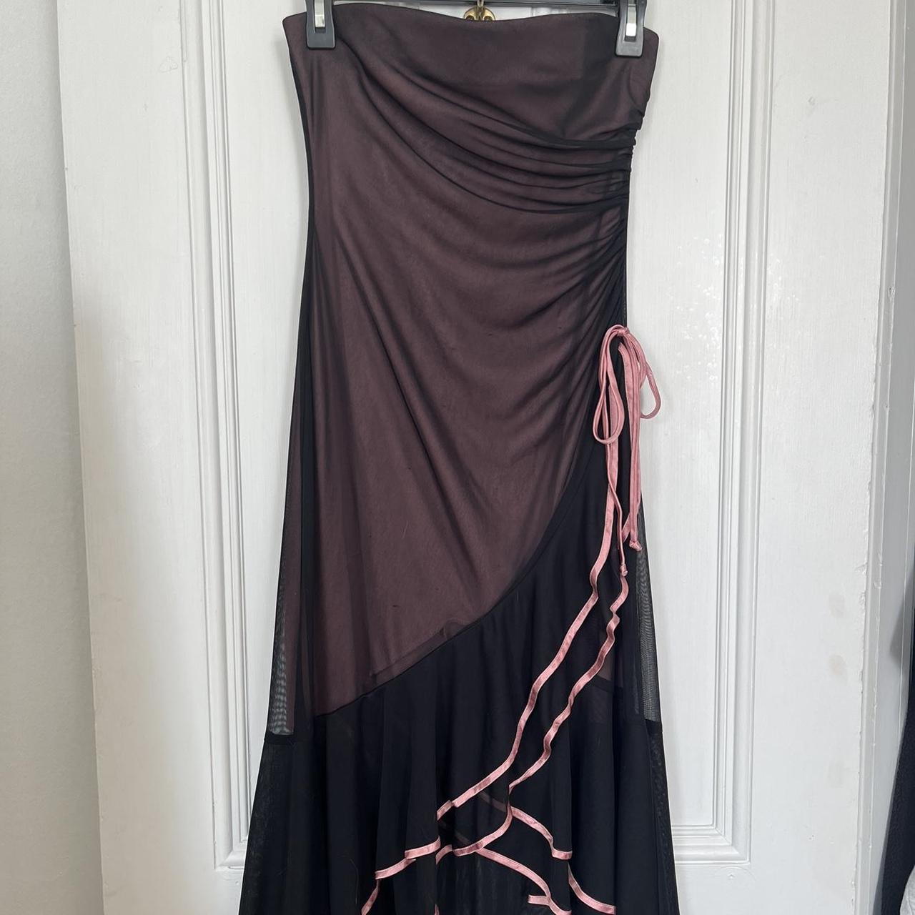 Vintage City Triangles Dress Y2k strapless dress... - Depop