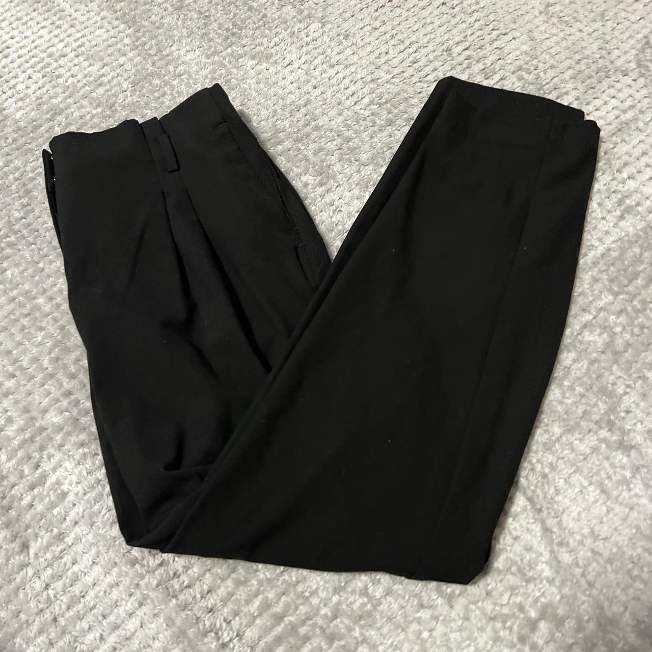 Loft Black Slacks -super cute and very flattering!... - Depop