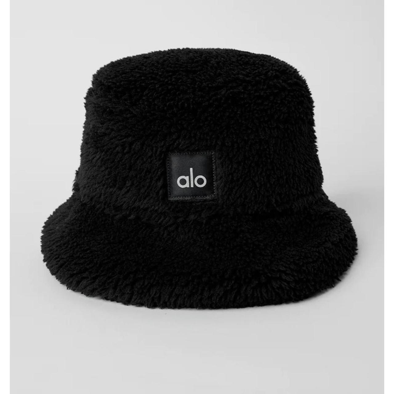 Black Alo Yoga Fur Bucket Hat Brand New without... - Depop