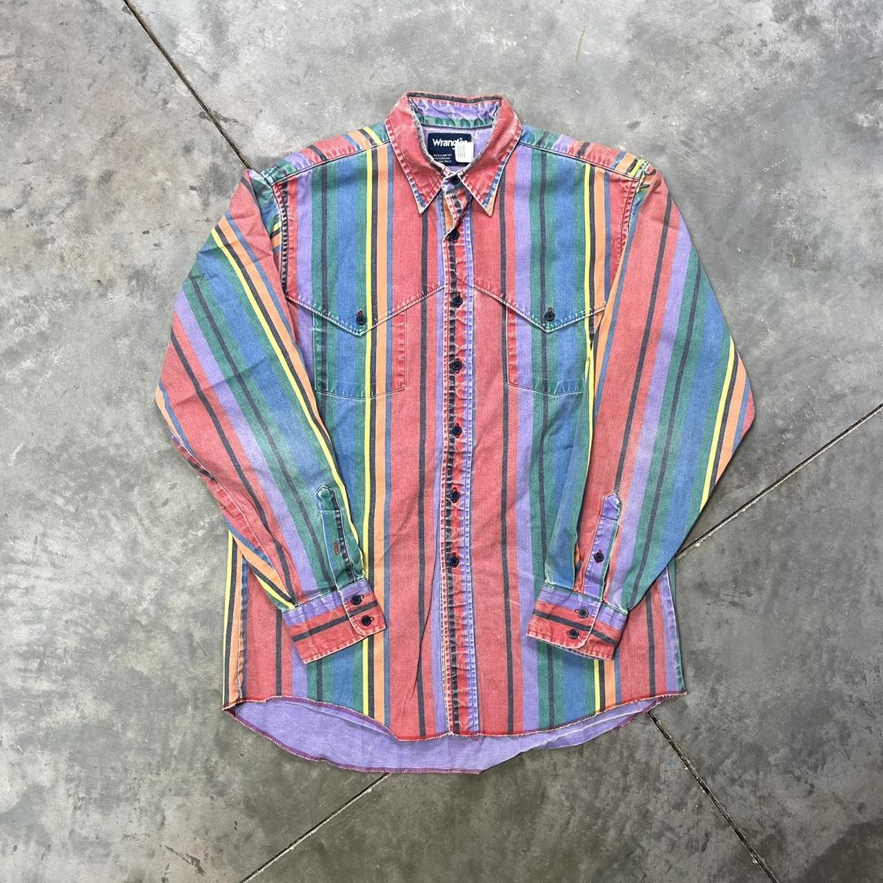 Vintage Wrangler Brushpopper Western Shirt... - Depop