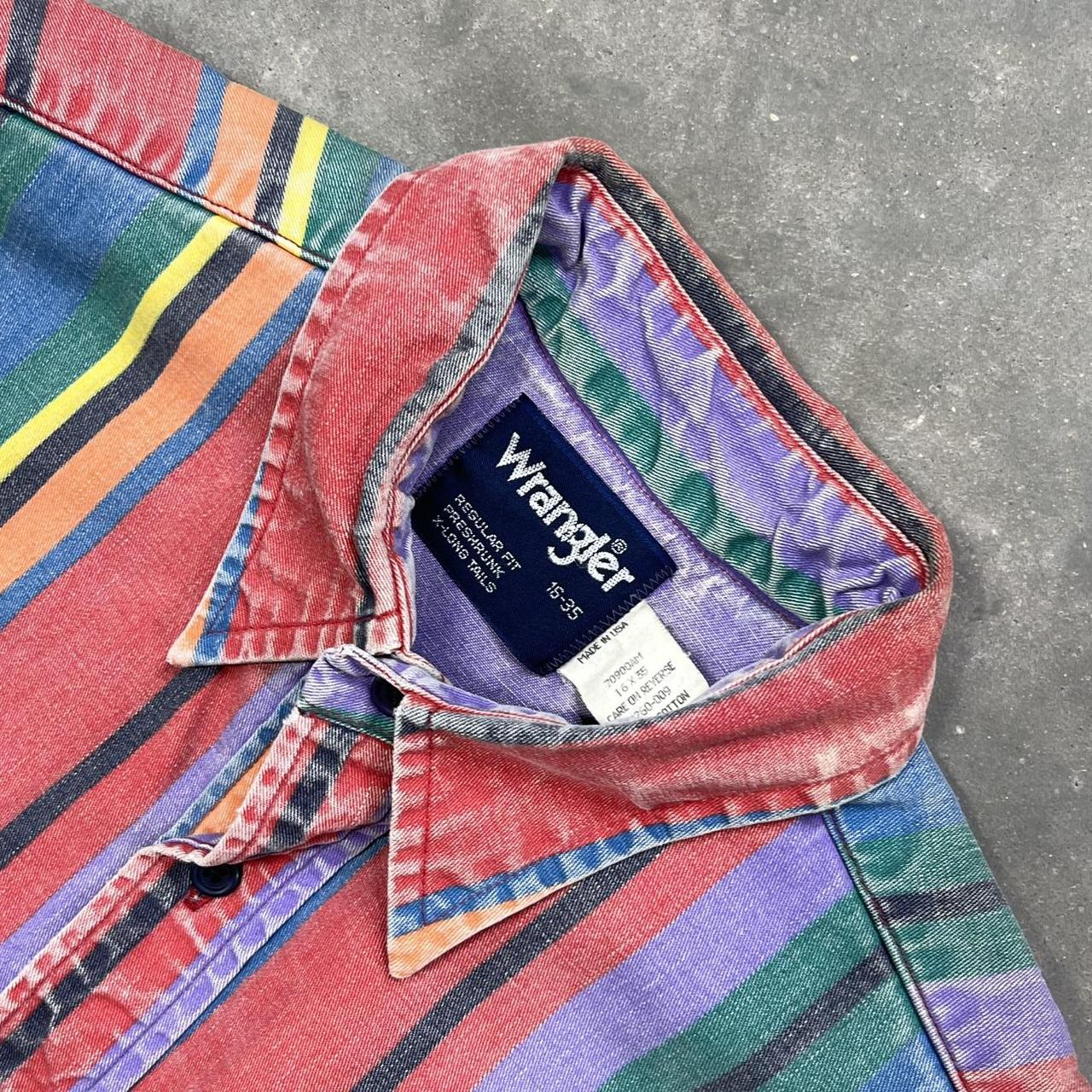 Vintage Wrangler Brushpopper Western Shirt... - Depop