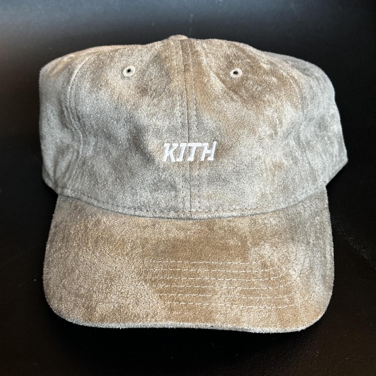 Kith NYC Script Logo Sueded Hat in Khaki Faux suede... - Depop
