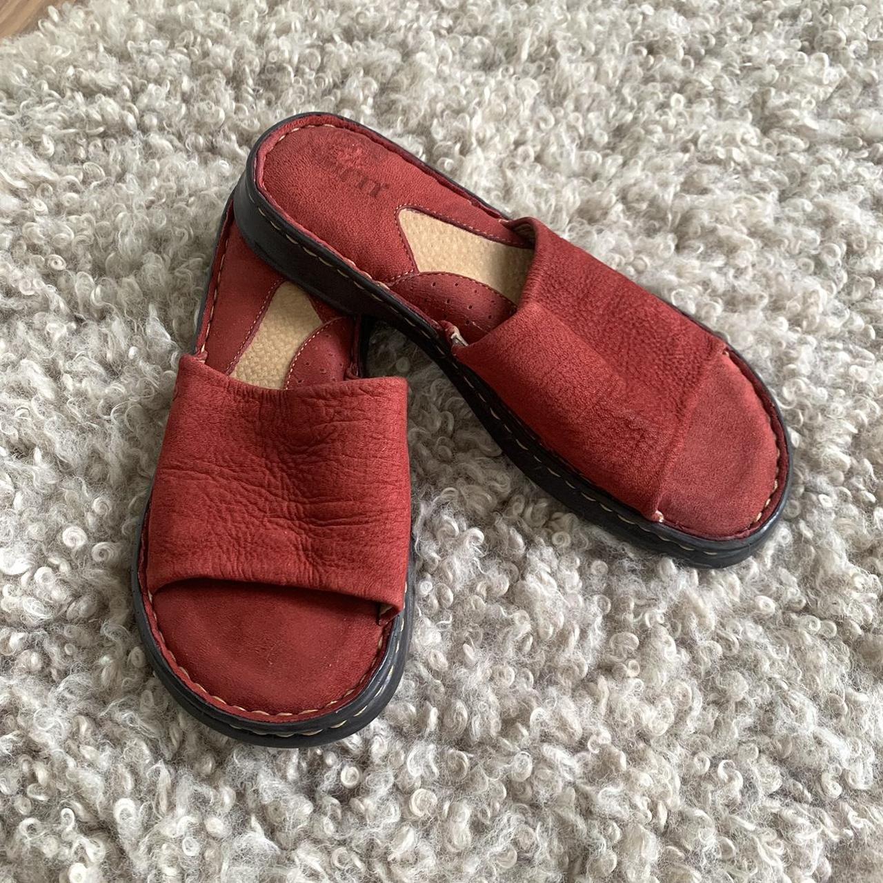 Born Women's Red Sandals | Depop