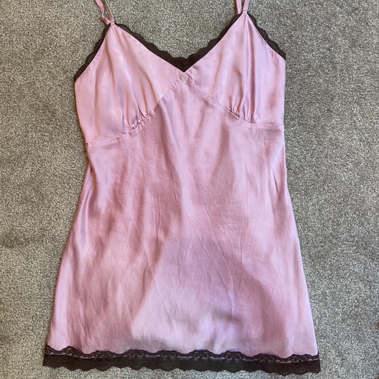 Vintage Old Navy 100 Silk Slip Dress Pink With Depop