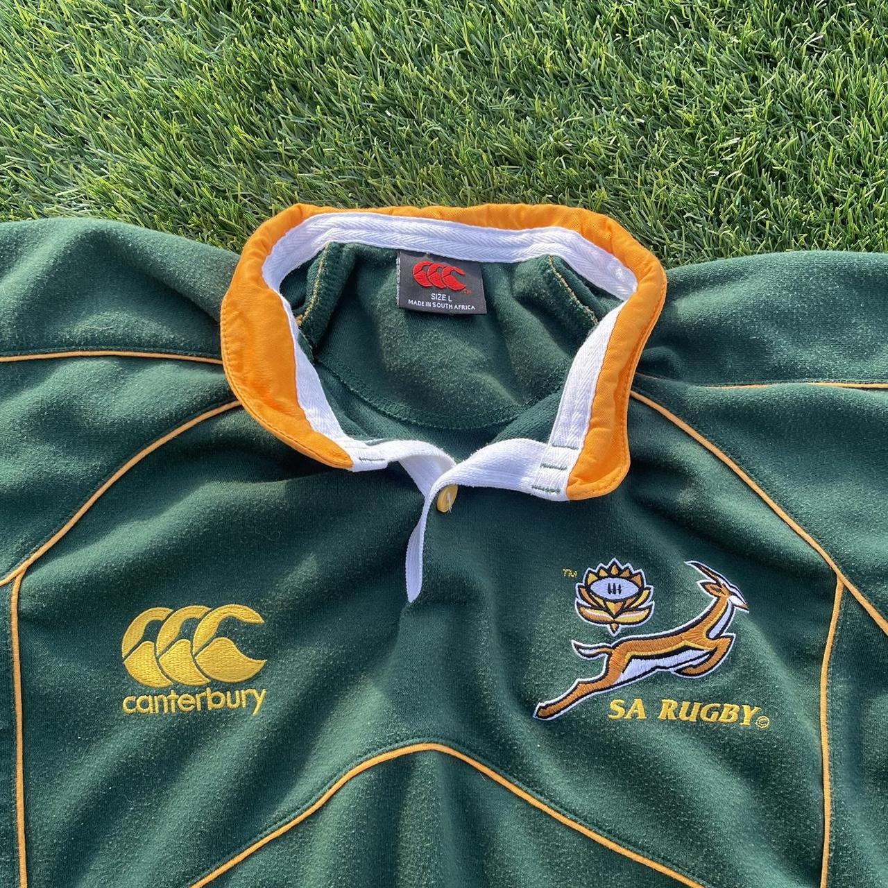 00s Canterbury South Africa Rugby Polo Size... - Depop