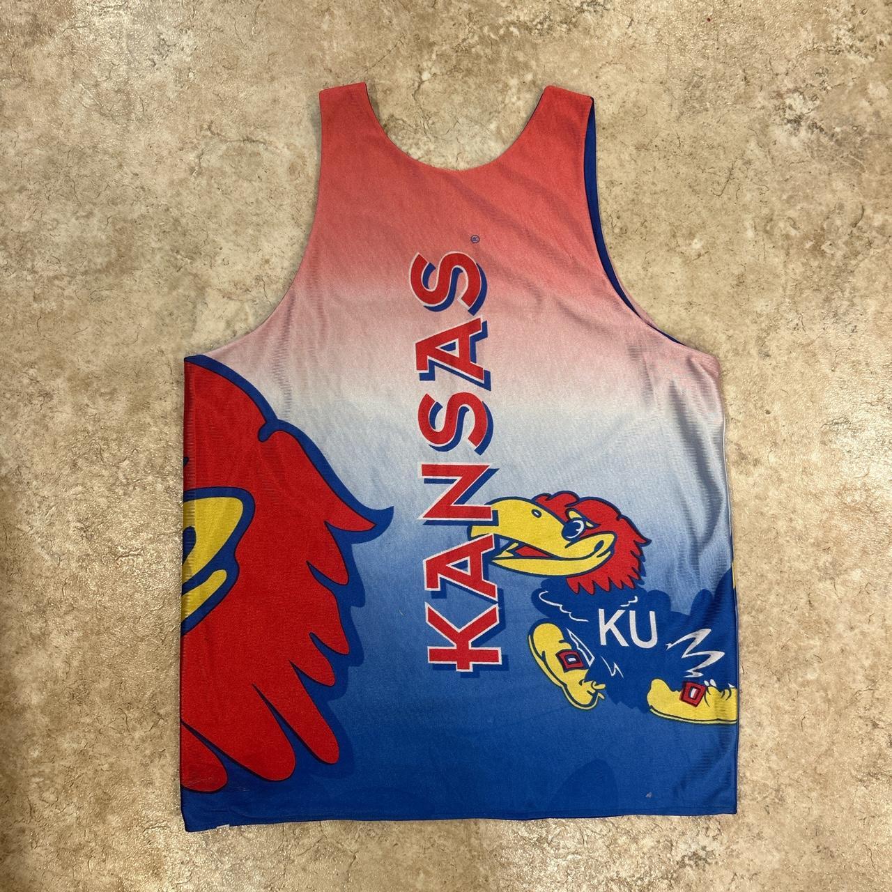 Vintage Starter University of Kansas Reversible... - Depop