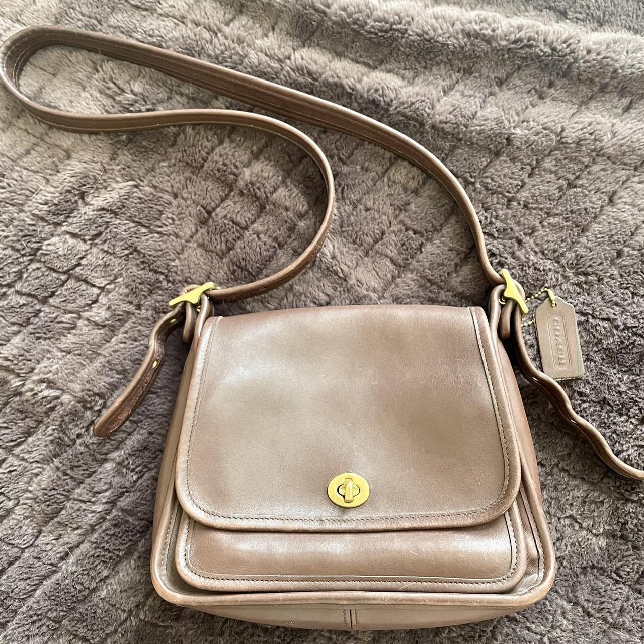 vintage coach 9061 mahogany brown leather bag... - Depop