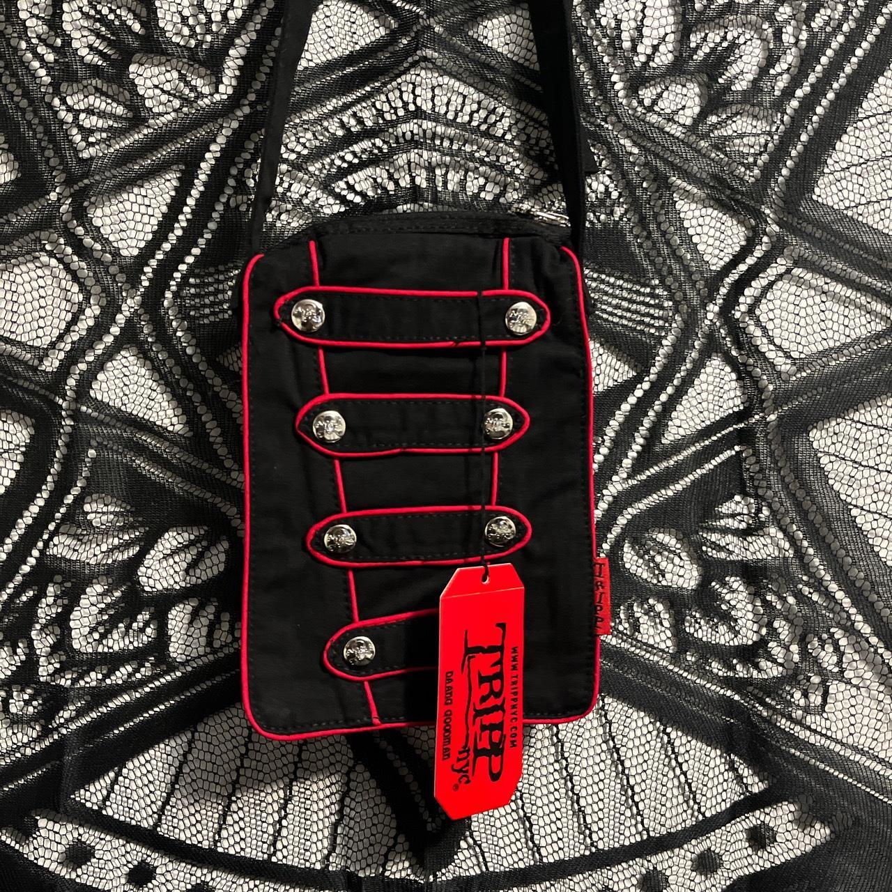 Tripp NYC new with tags black and red skull button... - Depop
