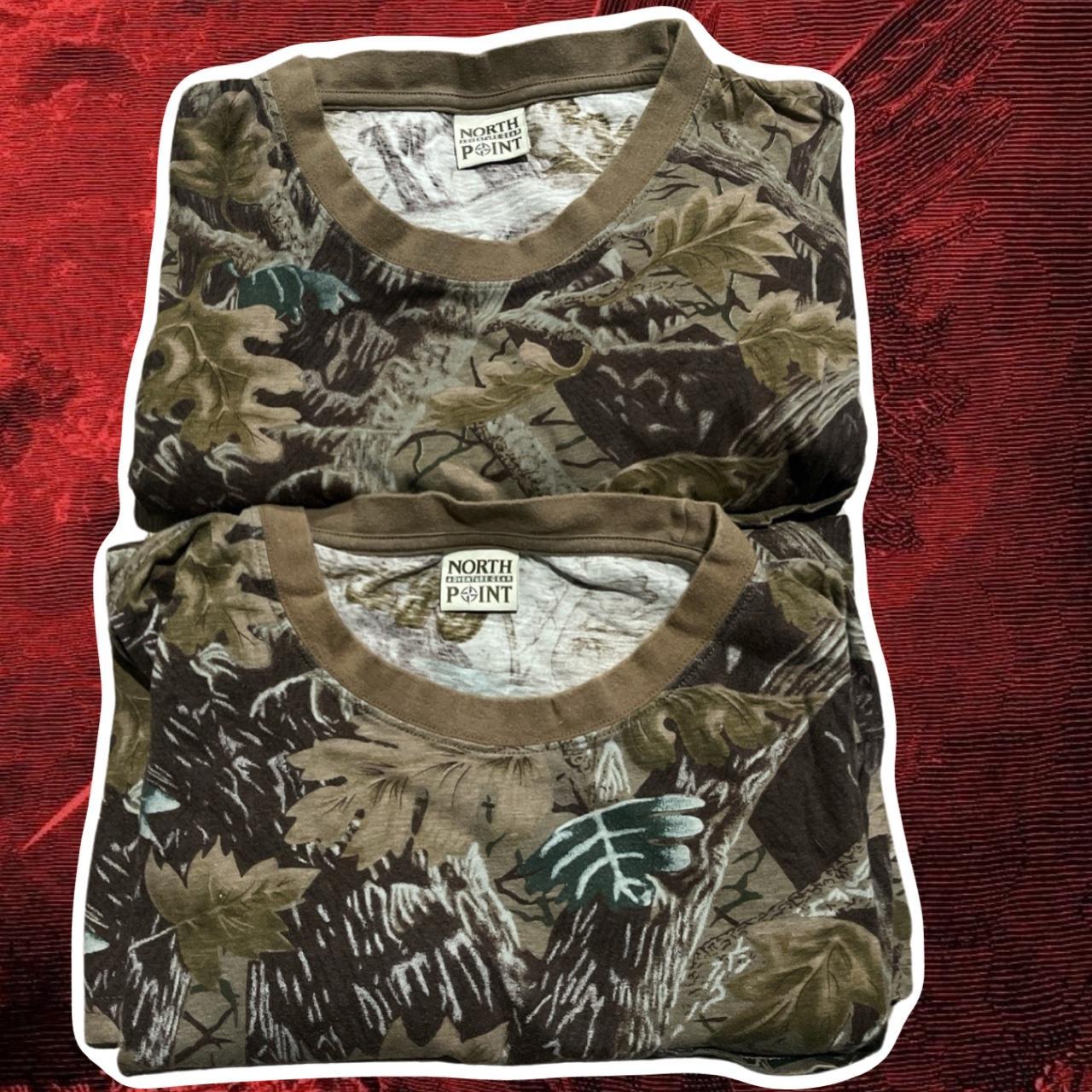 Vintage North Point woodland camo long sleeve shirt... - Depop