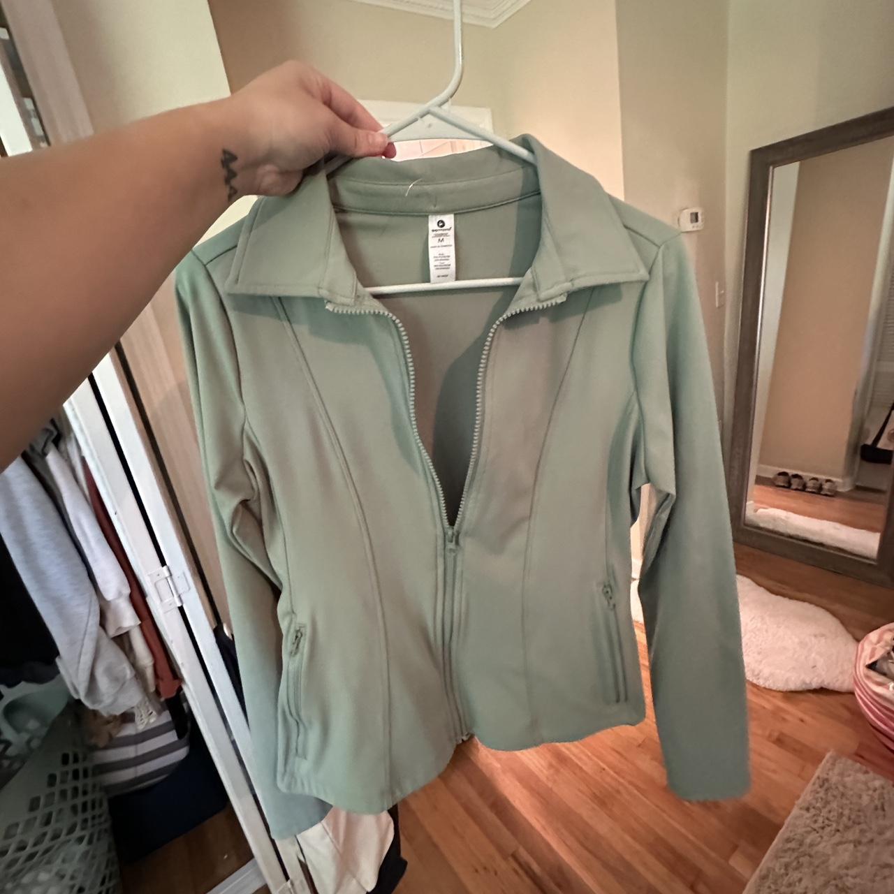 sage green 90 degree by reflex lulu jacket... - Depop
