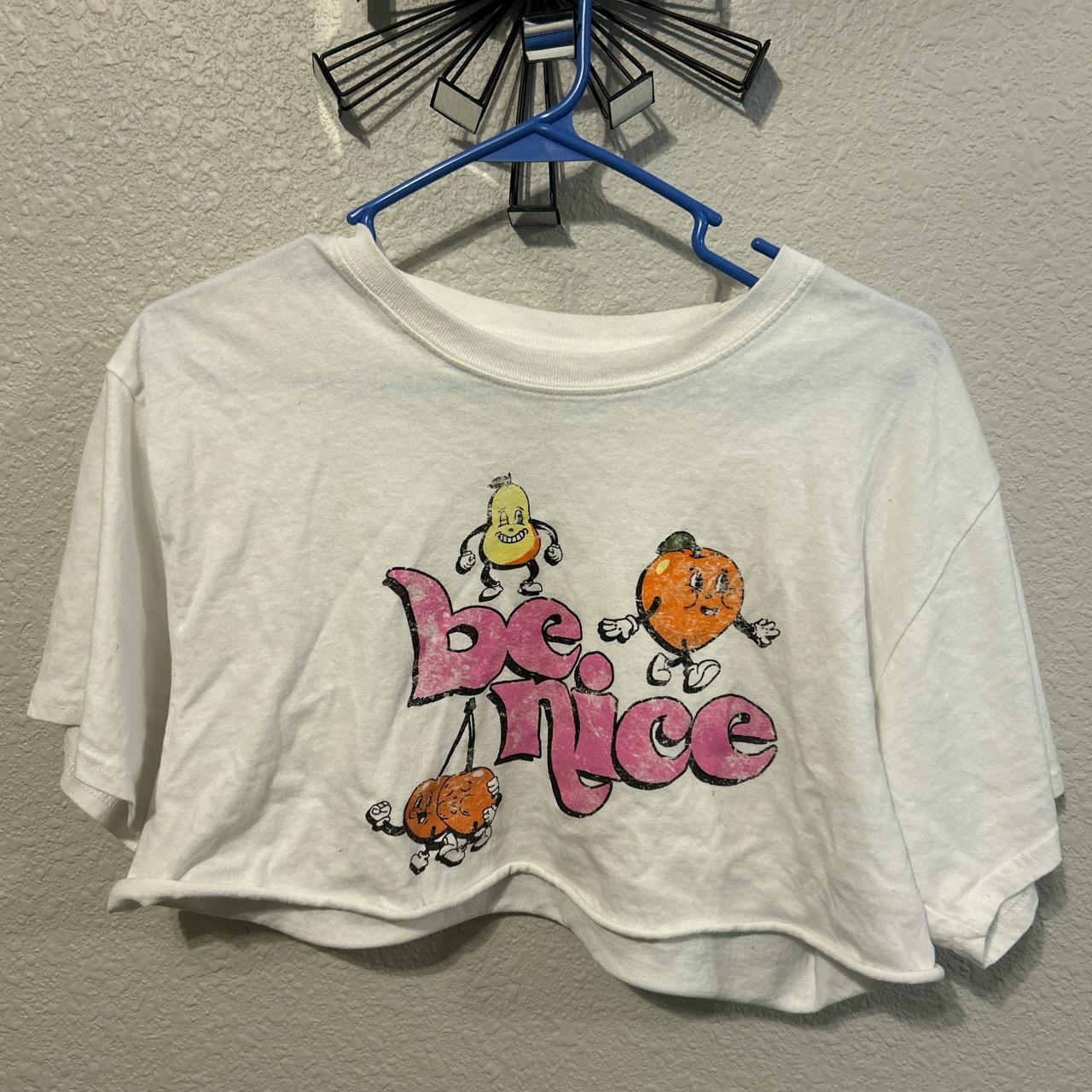 Be nice crop tee size large - Depop