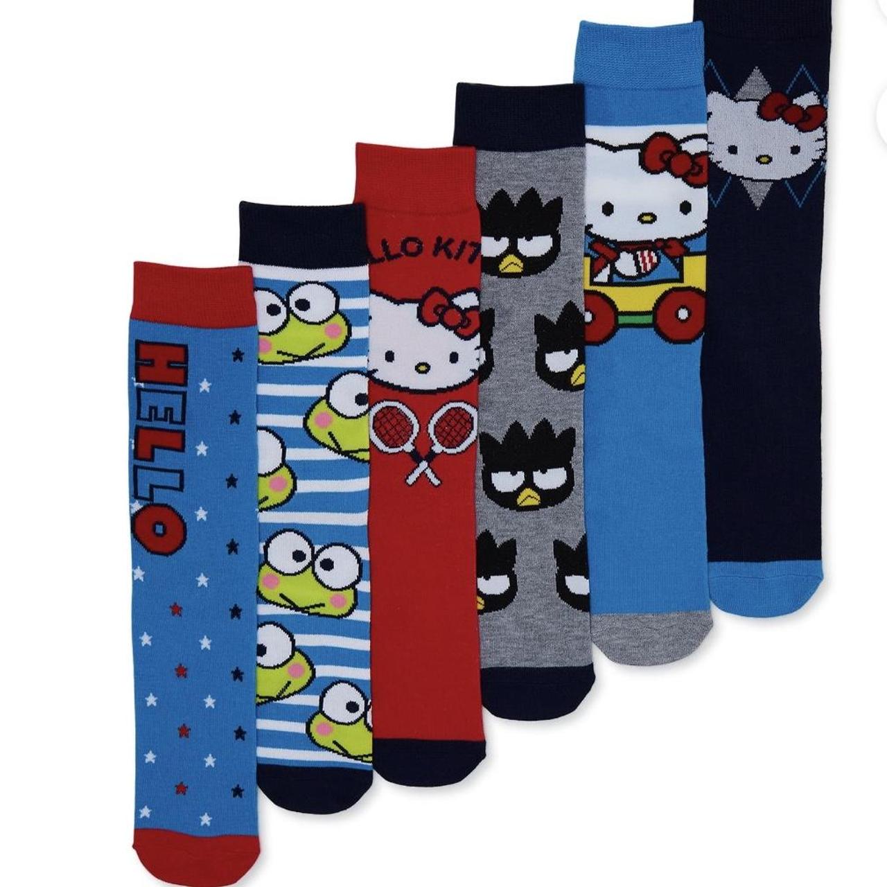 Hello Kitty 6 Pack Mens CREW Socks Sanrio Please... - Depop