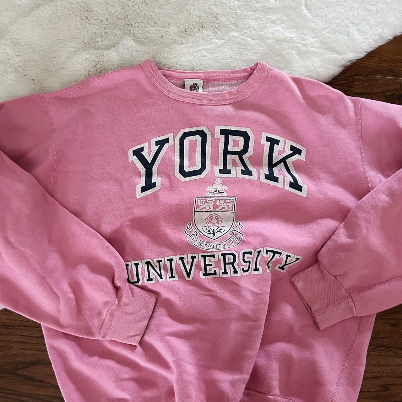 VINTAGE PINK YORK UNIVERSITY SWEATSHIRT 🌸 🌙Free... - Depop