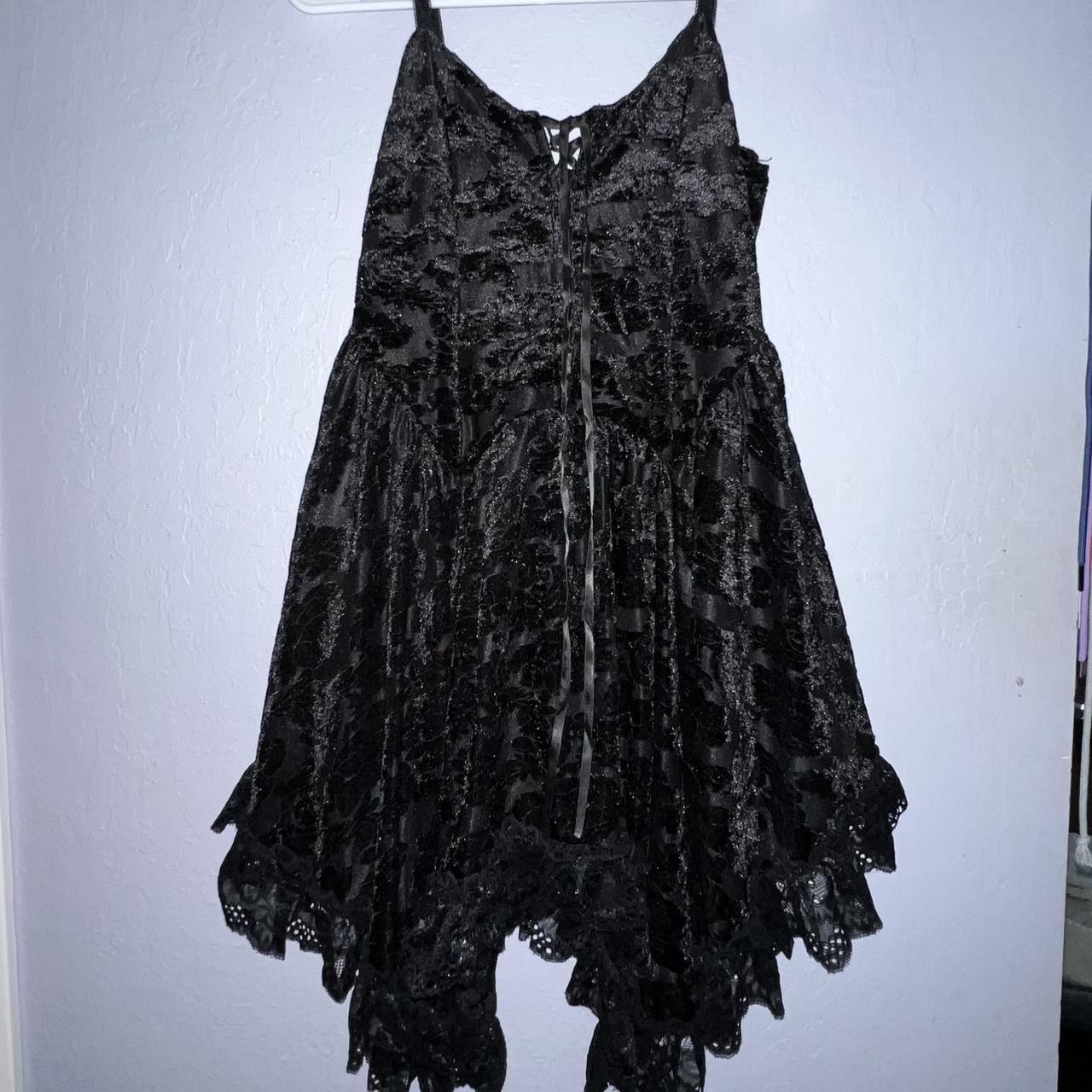 dollskill little lies black mini dress (size: m) v... - Depop