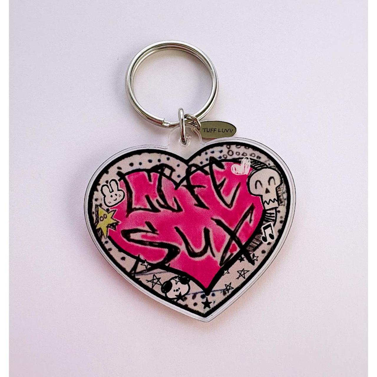 “Life Sux” emo / scene necklace or keychain Lmk... - Depop