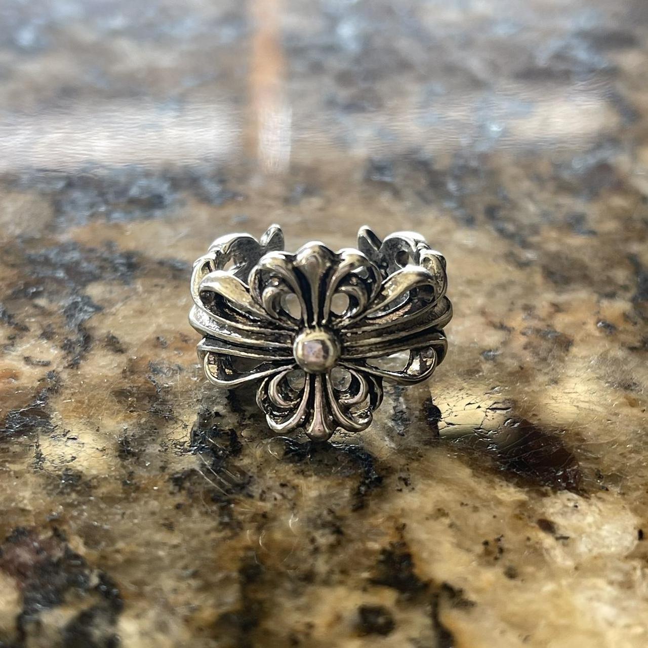 Vintage Chrome Hearts Ring Compare to Double Floral... - Depop