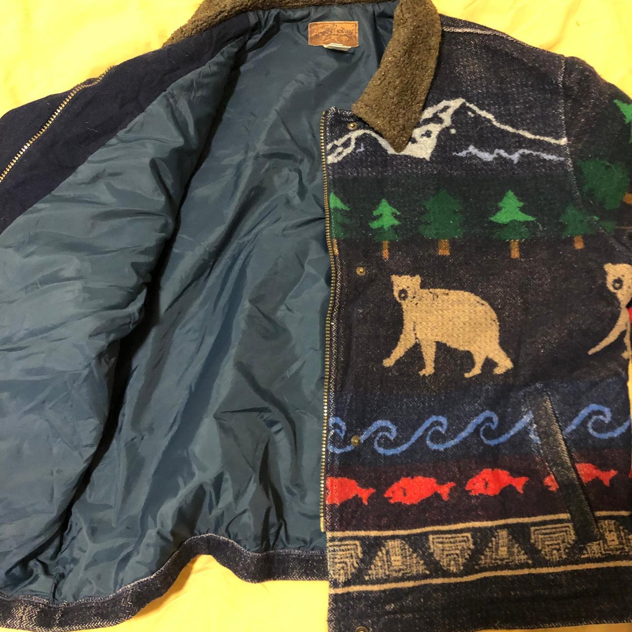 PENDLETON Wool Blend Bear Fish ALASKA PRINT Jacket -... - Depop