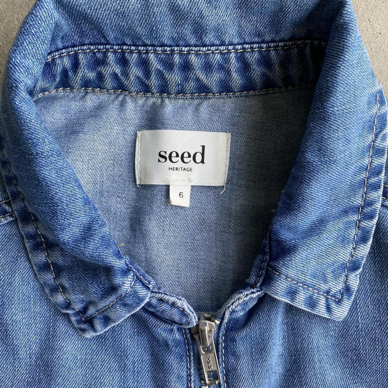 Seed Heritage denim jumpsuit/boilersuit - Depop