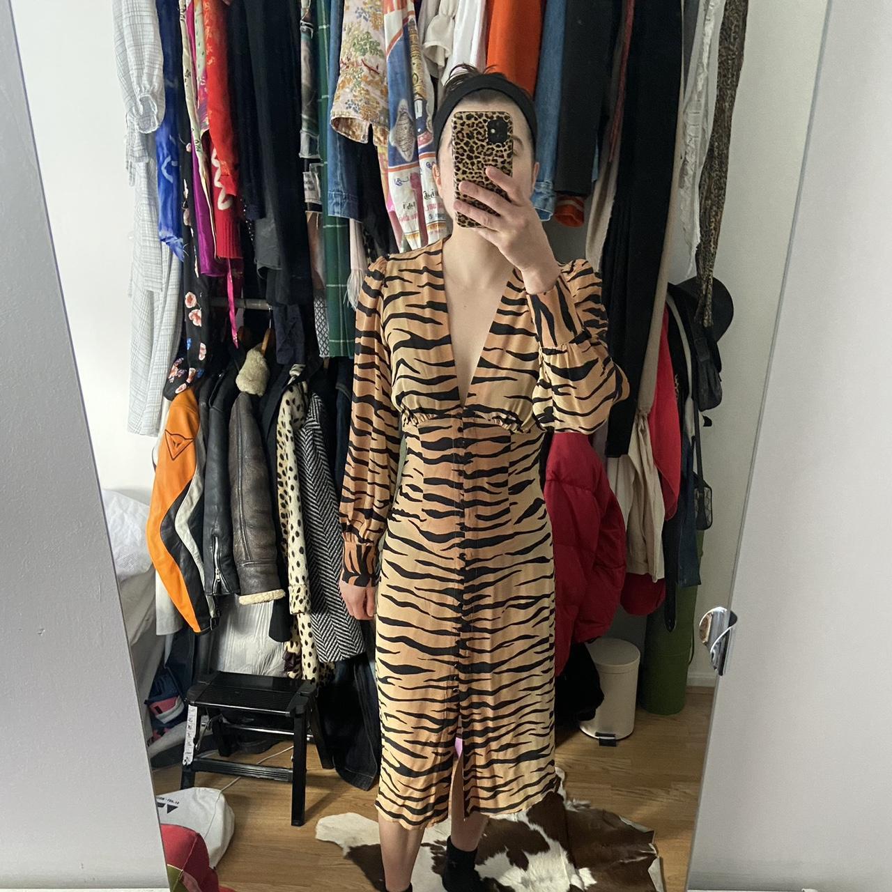 Realisation Par tiger silk dress size XS only worn... - Depop