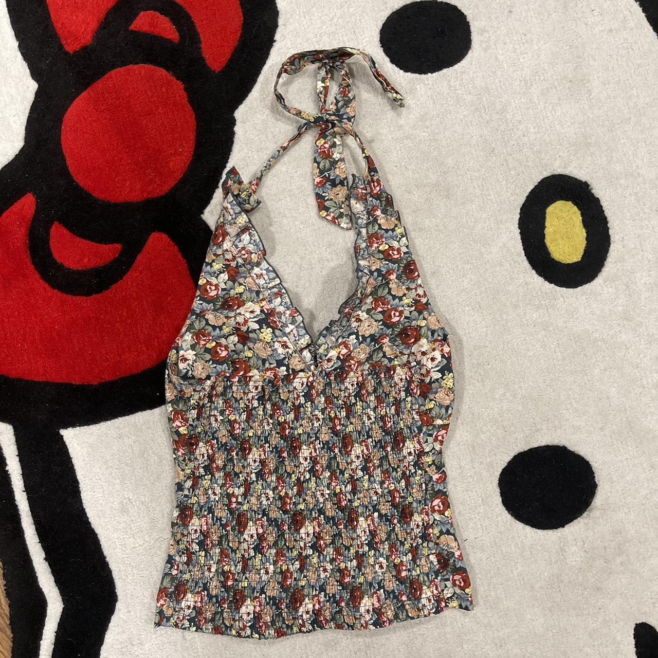 Love culture halter bustier-like top. Floral... - Depop