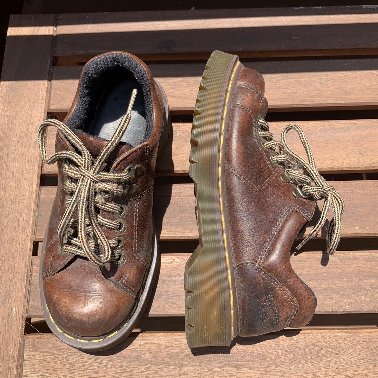 The perfect chunky brown docs in a size 6 🌼 some... - Depop