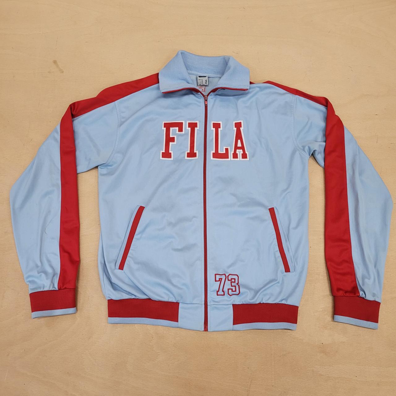 Fila Men's Red and Blue Jacket | Depop