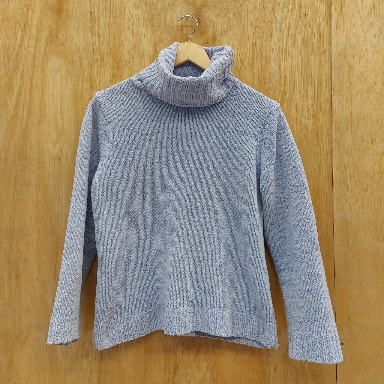 Knitted Lilac Turtle Neck Jumper • Labelled Size... - Depop
