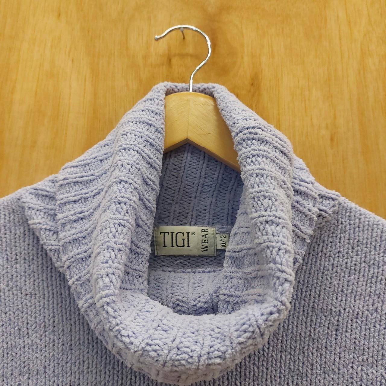 Knitted Lilac Turtle Neck Jumper • Labelled Size... - Depop