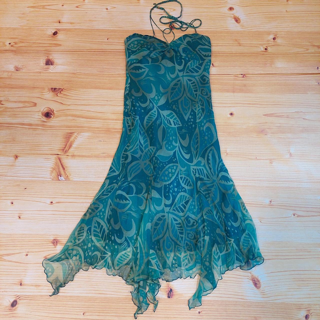 Y2K Principles Silk Asymmetrical Midi Dress •... - Depop