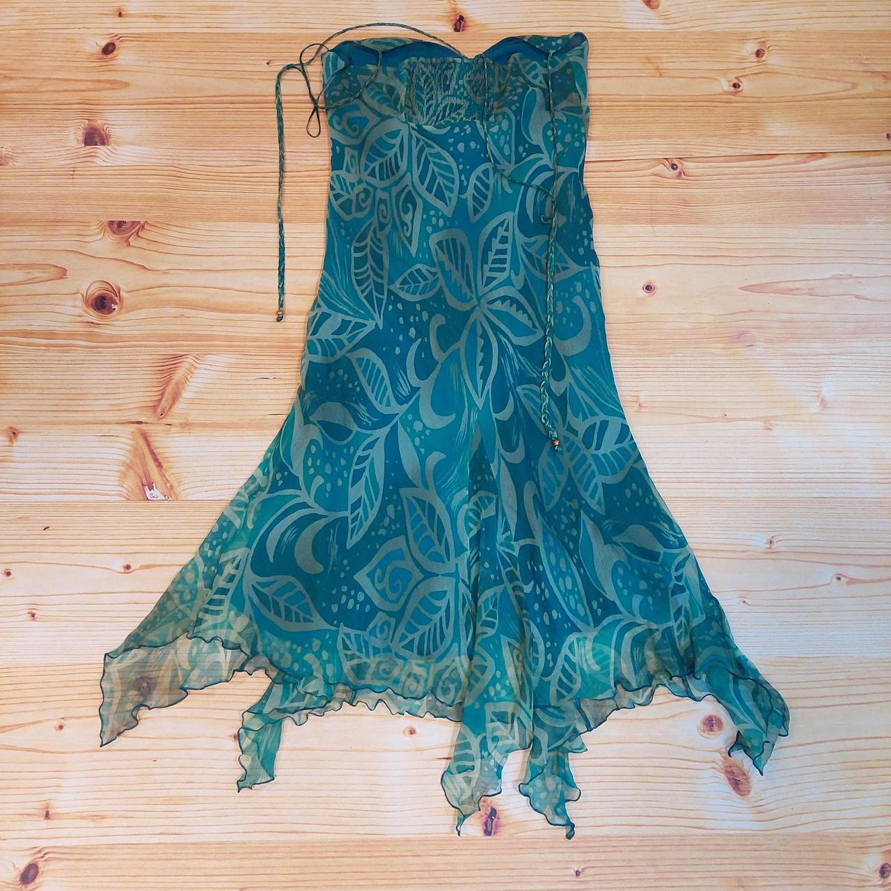 Y2K Principles Silk Asymmetrical Midi Dress •... - Depop