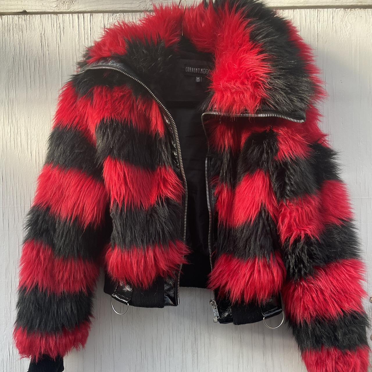 Dollskill Current Mood Red n Black Striped Jacket... - Depop