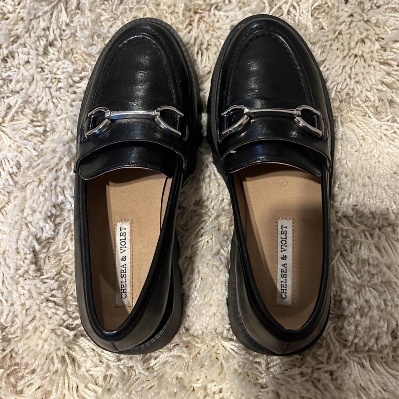 Black chunky loafers from Chelsea and Violet Size... - Depop