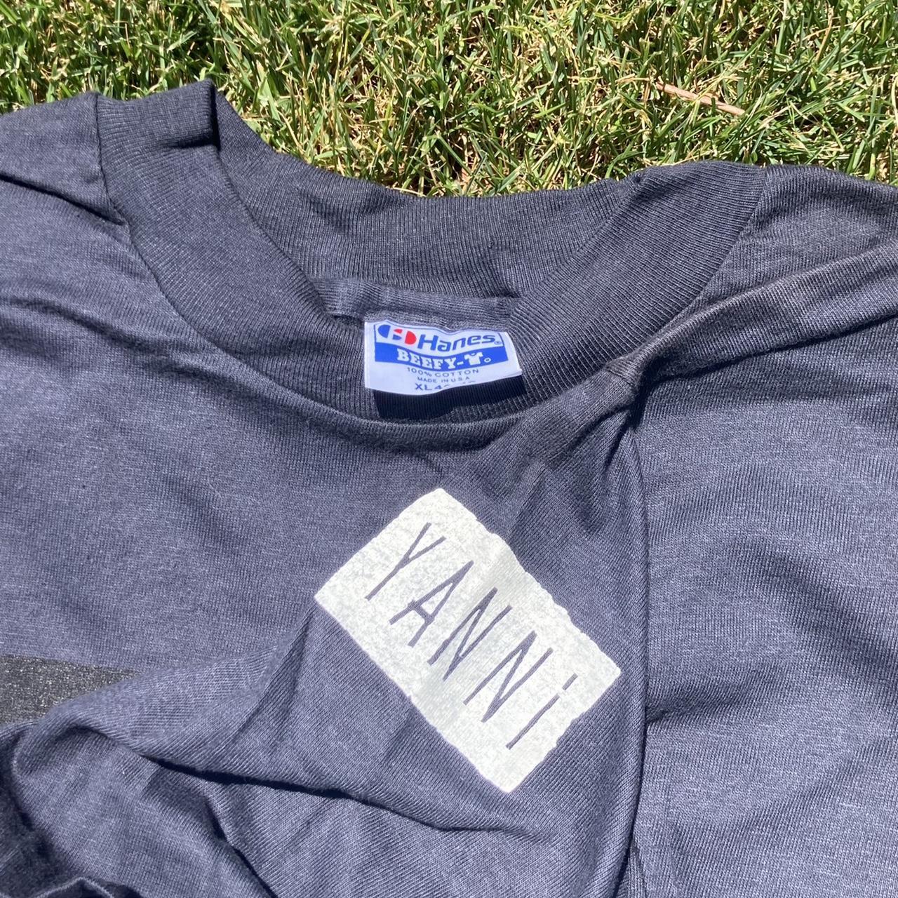 deadstock early 90’s yanni tour tee xl 21 1/2x 28 - Depop