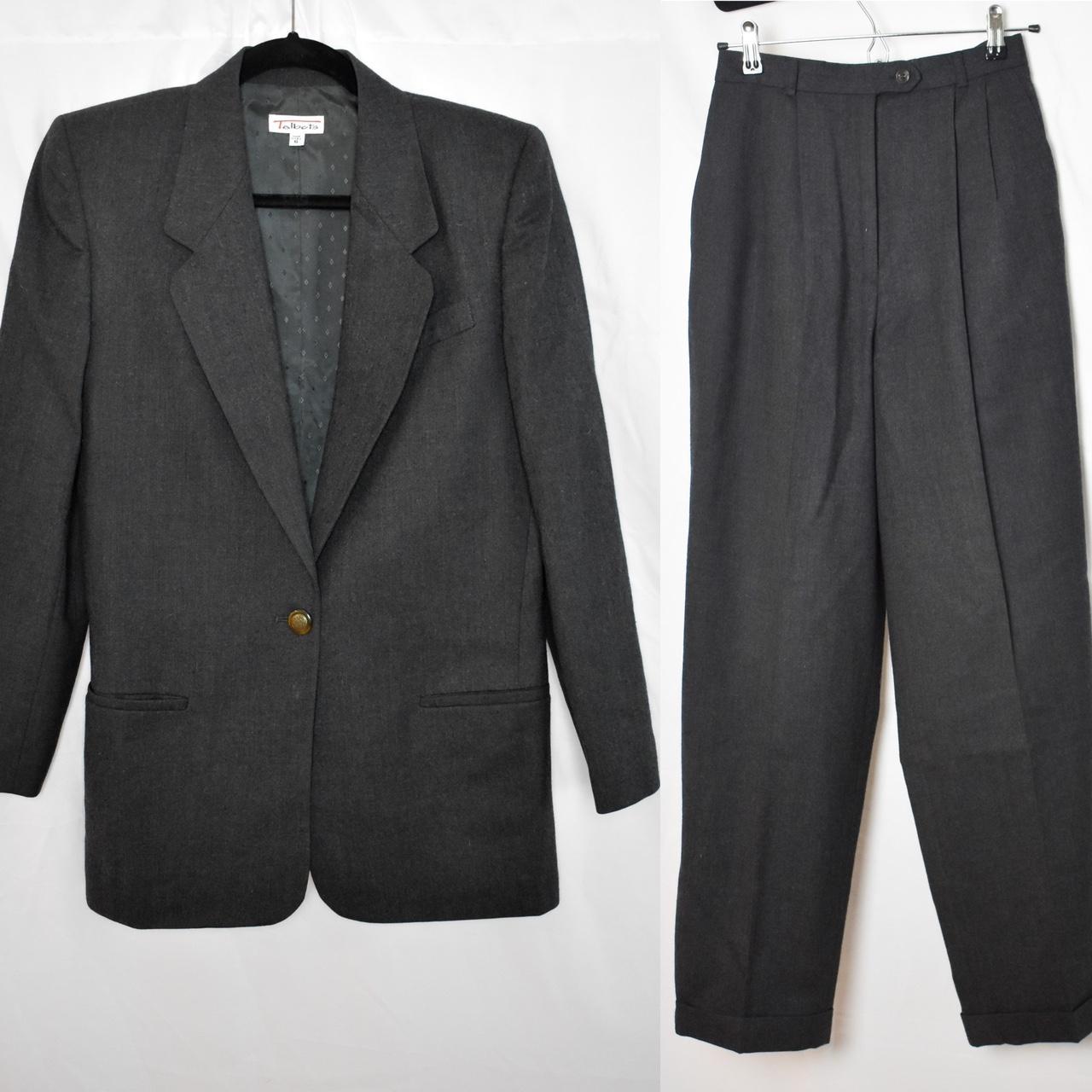 Talbots Vintage Grey Wool Suit Set This vintage... - Depop