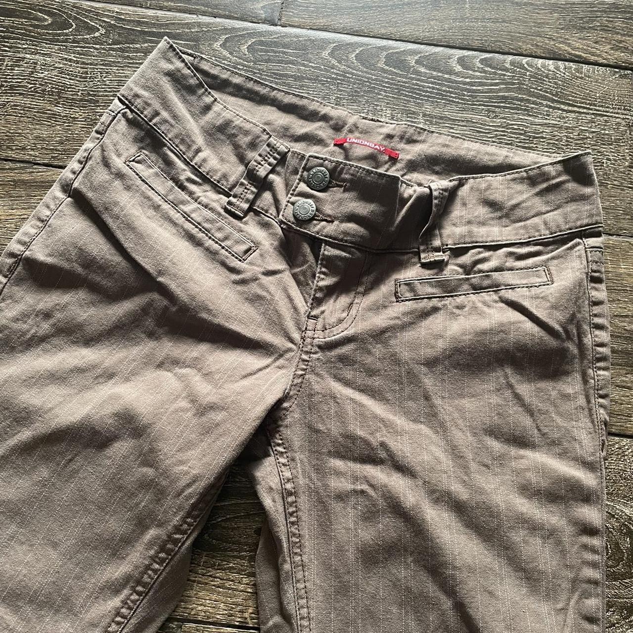 union bay low rise bootcut/flares vertical stripes... - Depop