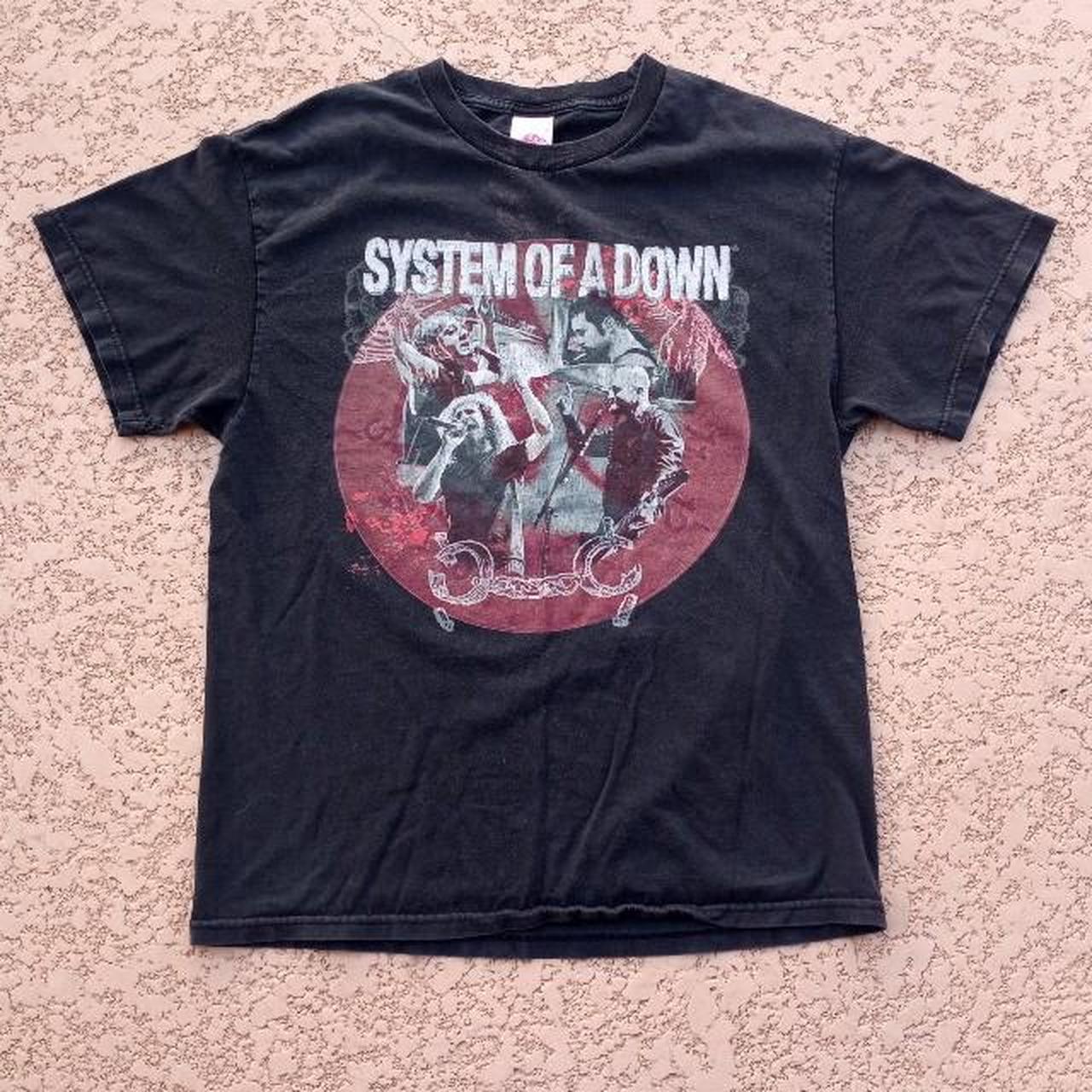 VINTAGE SYSTEM OF A DOWN TEE This is a black, size... - Depop