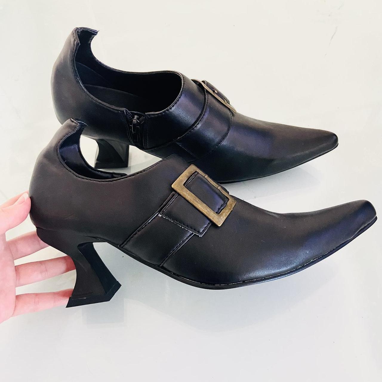 Witchy/pilgrim shoes with a buckle on the top. Such... - Depop