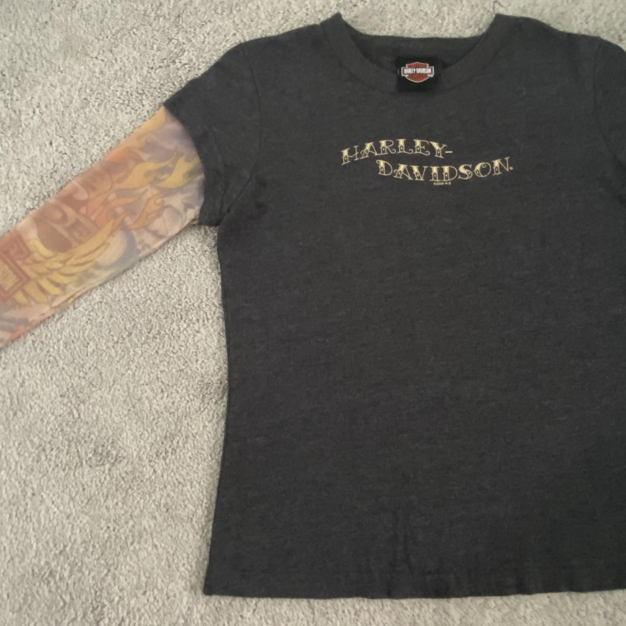 Insane Harley Davidson mesh tattoo sleeve top Dark... - Depop