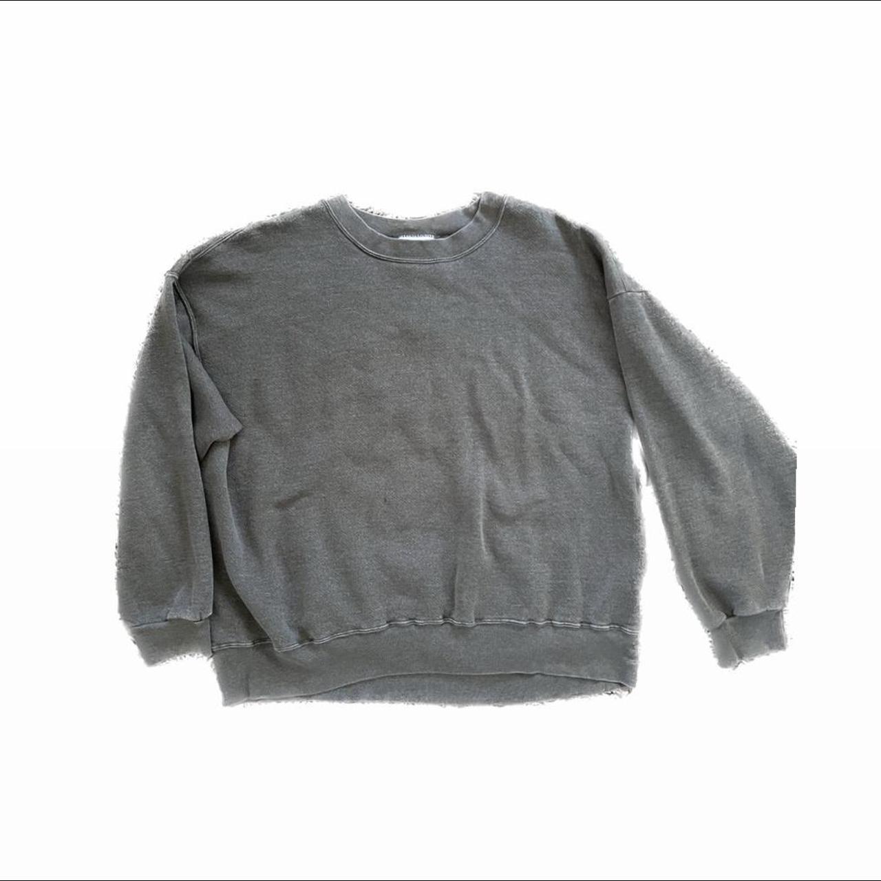 Vintage grey blank crewneck sweatshirt USA... - Depop